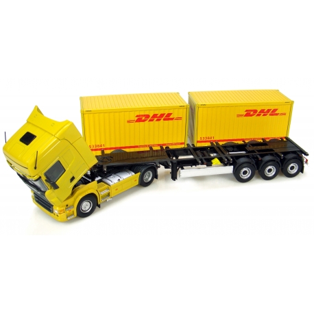 SCANIA R 580 + KRONE BOX LINER 2X20' CONTAINER AVEC DHL DECORATION ...
